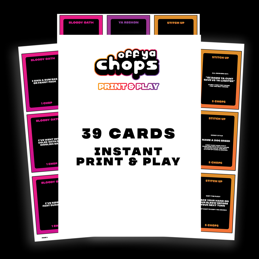 DIGITAL: Print & Play (39 cards) – Off Ya Chops